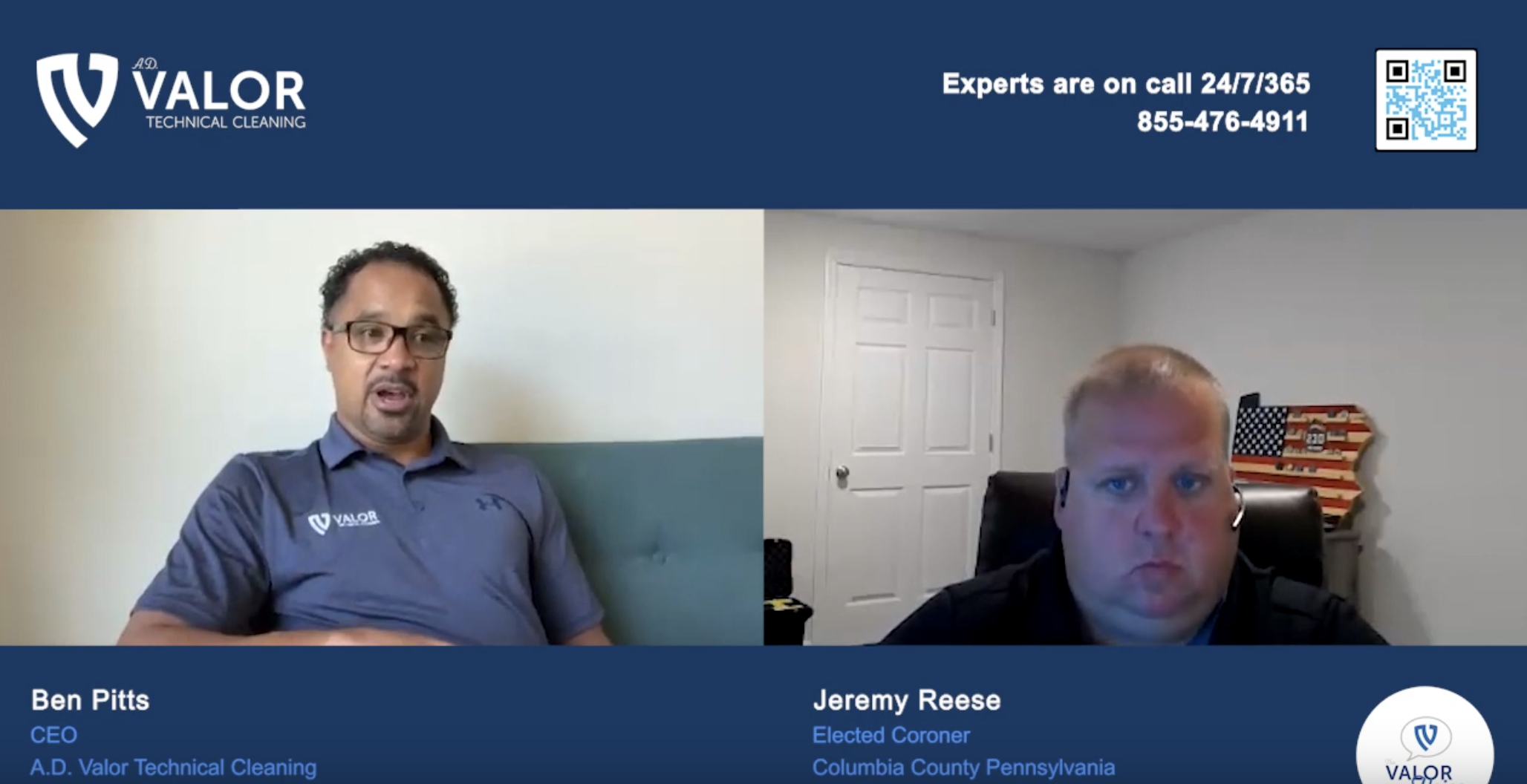 Valor Voice Episode 14, Jeremy Reese, Elected Coroner for Columbia County | Valor Technical Cleaning